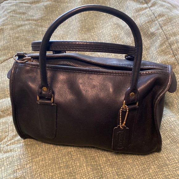 Coach | Bags | Vintage Coach Madison Satchel In Black Leather | Poshmark